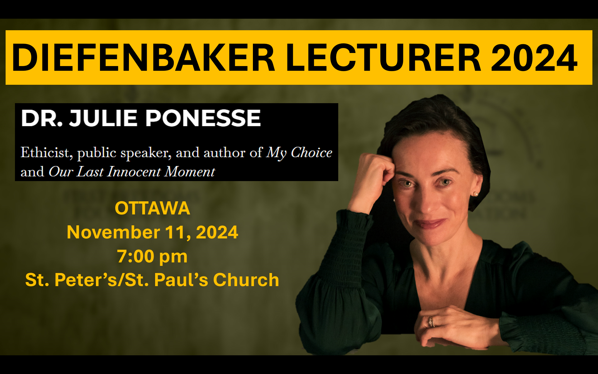 Dr. Ponesse Delivers 2024 Diefenbaker Lecture - FIRST FREEDOMS FOUNDATION